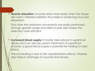 Infrared Radiations.ppt Electrotherapy lecture for dpt department | PPT