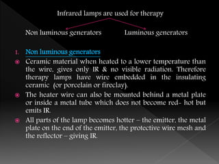 Infrared radiations physiotherapy | PDF | Skin and Dermatology ...