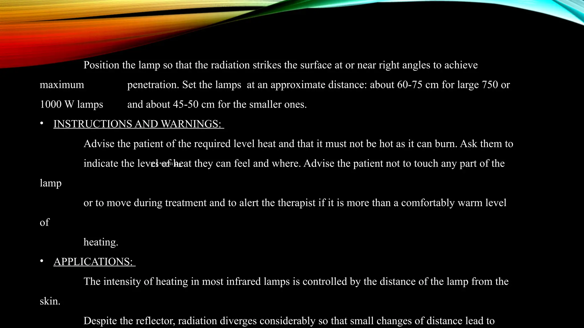 Infrared Radiation Therapy in Physiotherapy | PPTX