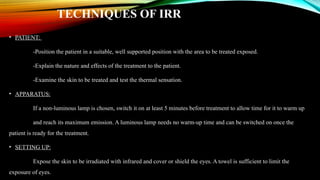 Infrared Radiation Therapy in Physiotherapy | PPTX