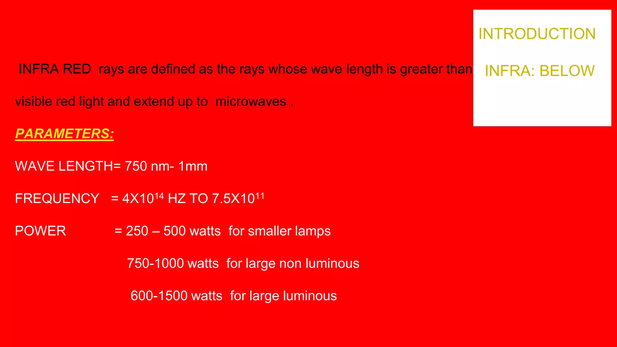 Infra red rays | PPTX
