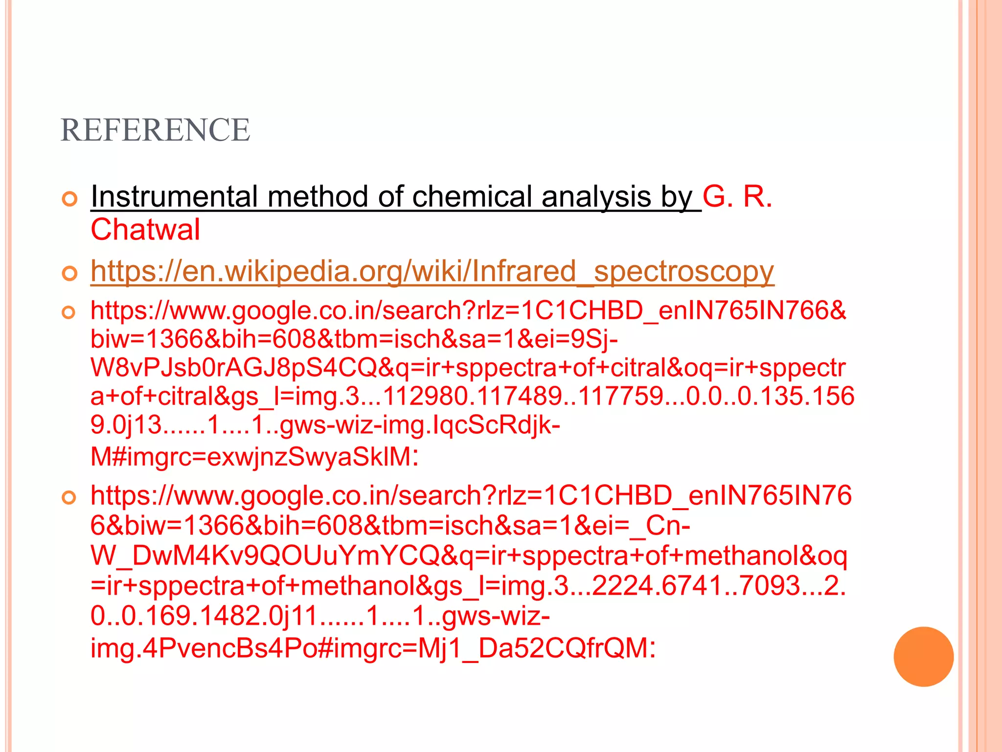 Infrared spectroscopy (I.R spectroscopy) | PPTX