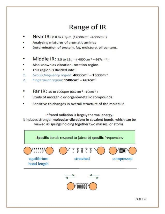 Infrared spectroscopy Principle & Working | PDF | Chemistry | Science
