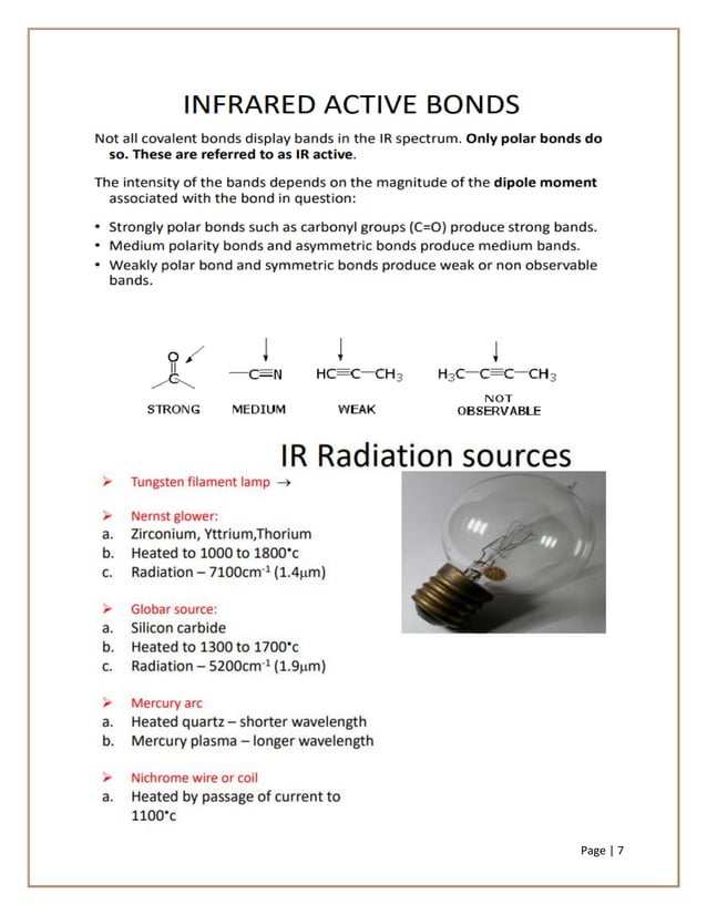Infrared spectroscopy Principle & Working | PDF | Chemistry | Science