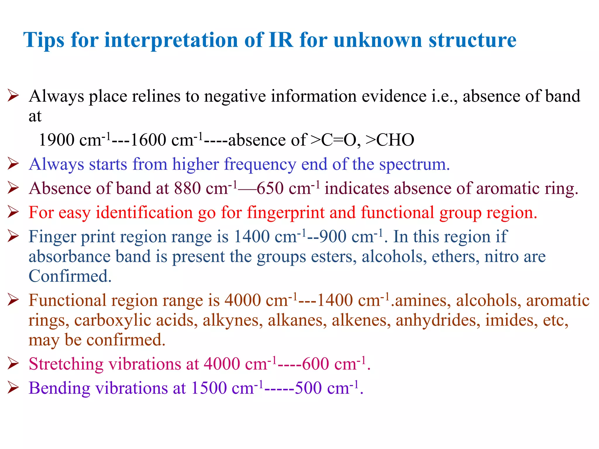 Infrared Spectroscopy (IR) - Overview & Interpretation | PPTX