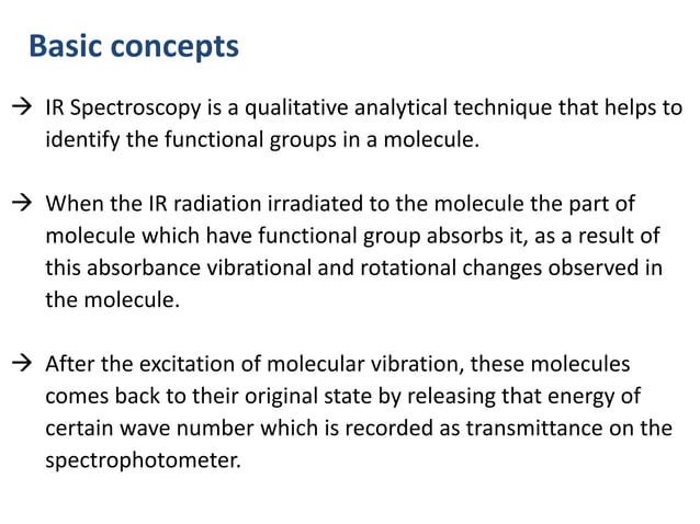 Infrared Spectroscopy (IR) - Overview & Interpretation | PPTX | Chemistry | Science
