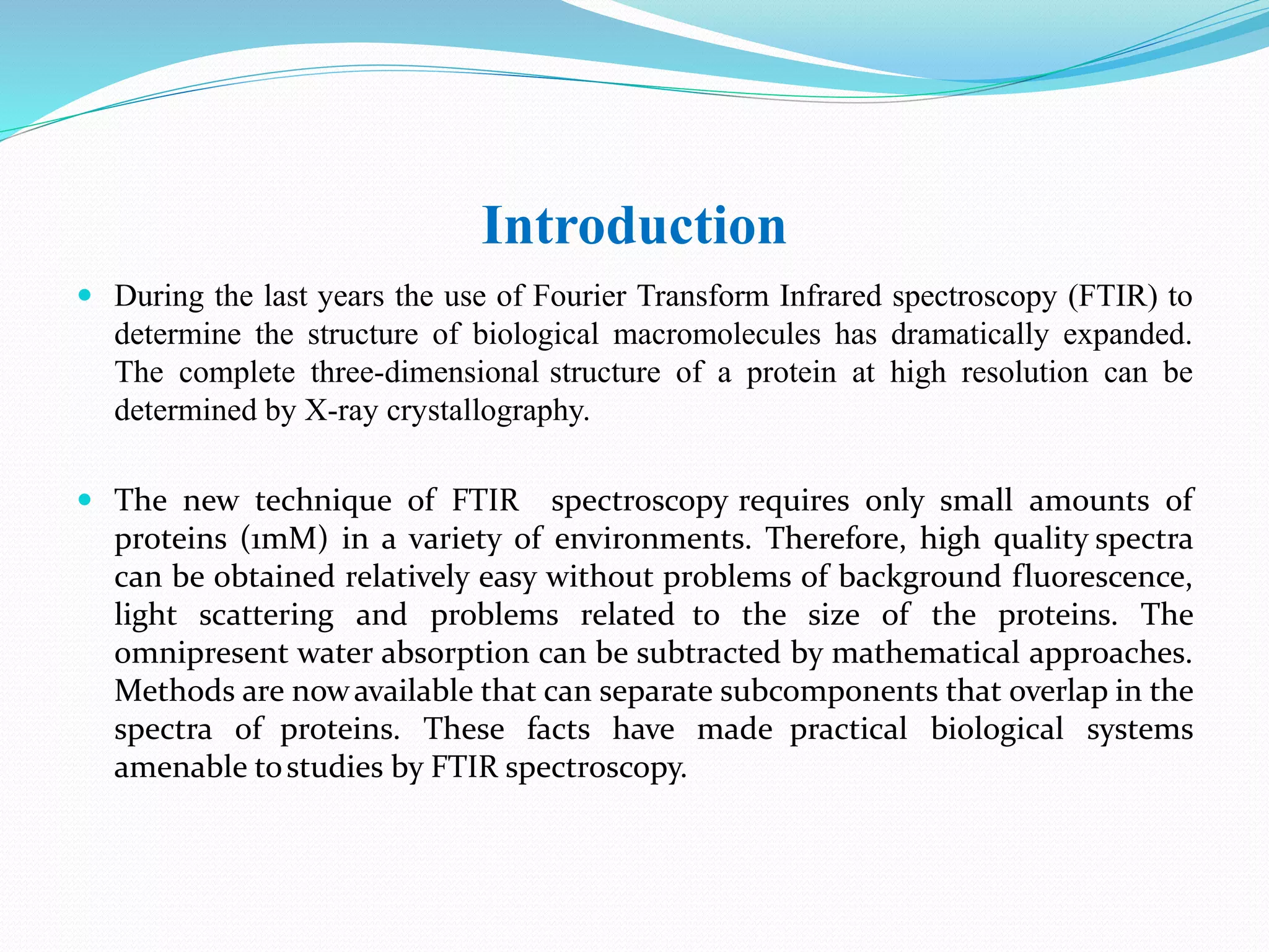 Infra red spectroscopy protein analysis | PPTX