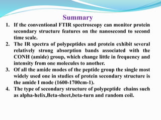 Infra red spectroscopy protein analysis | PPTX