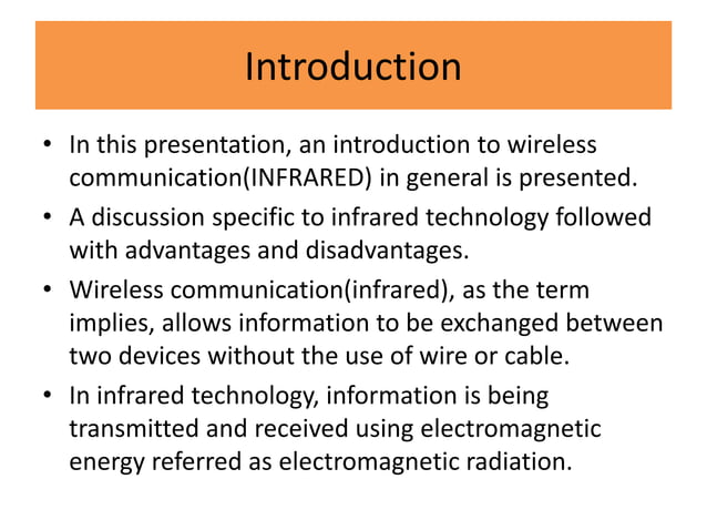 Infrared technology | PPTX | Consumer Electronics | Technology & Computing