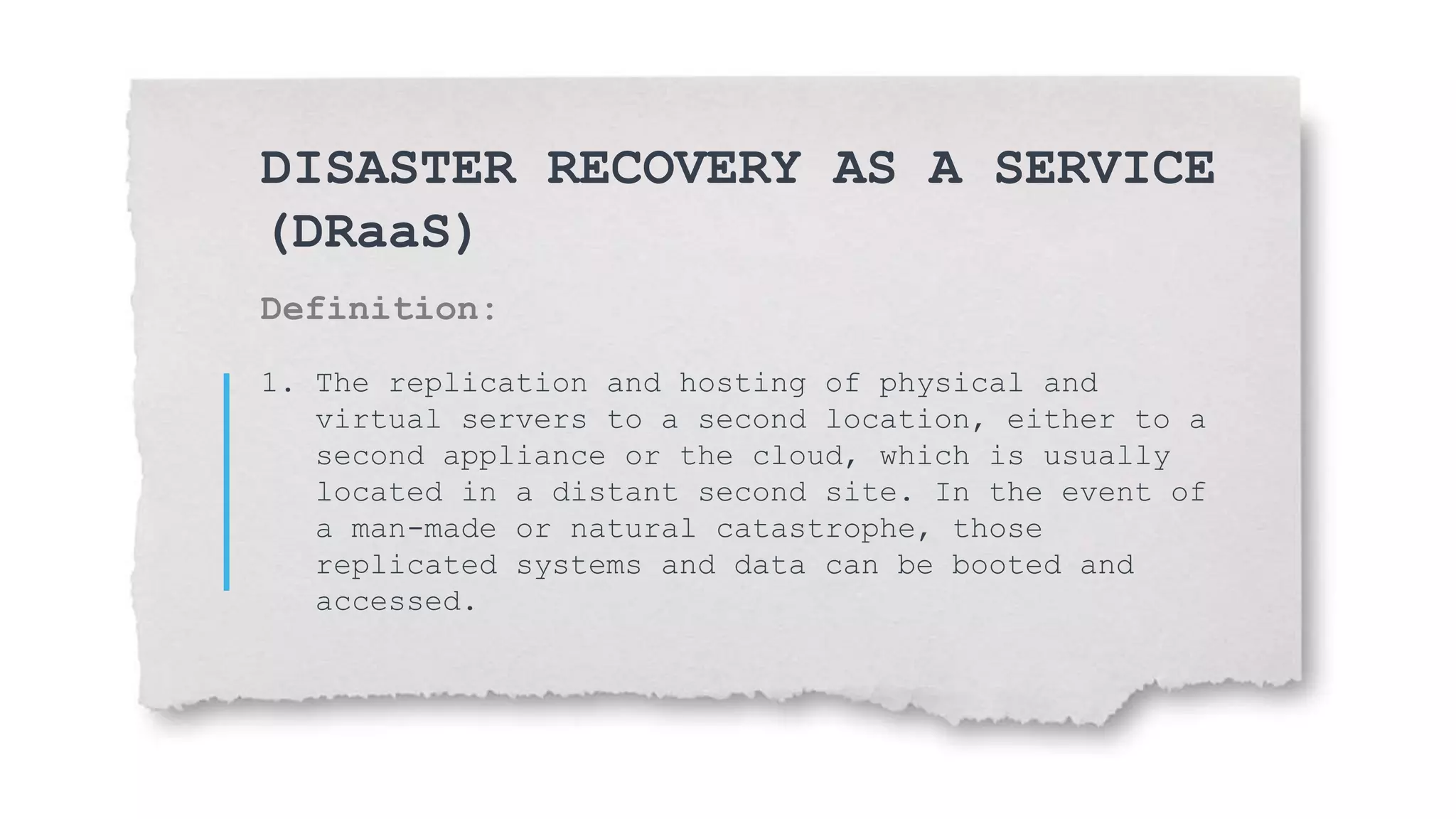 What is Disaster Recovery as a Service? | PPTX