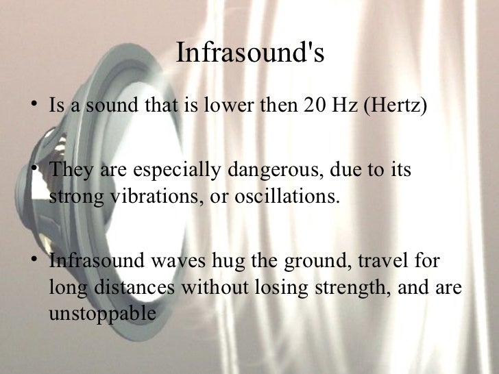 Infrasounds presentation