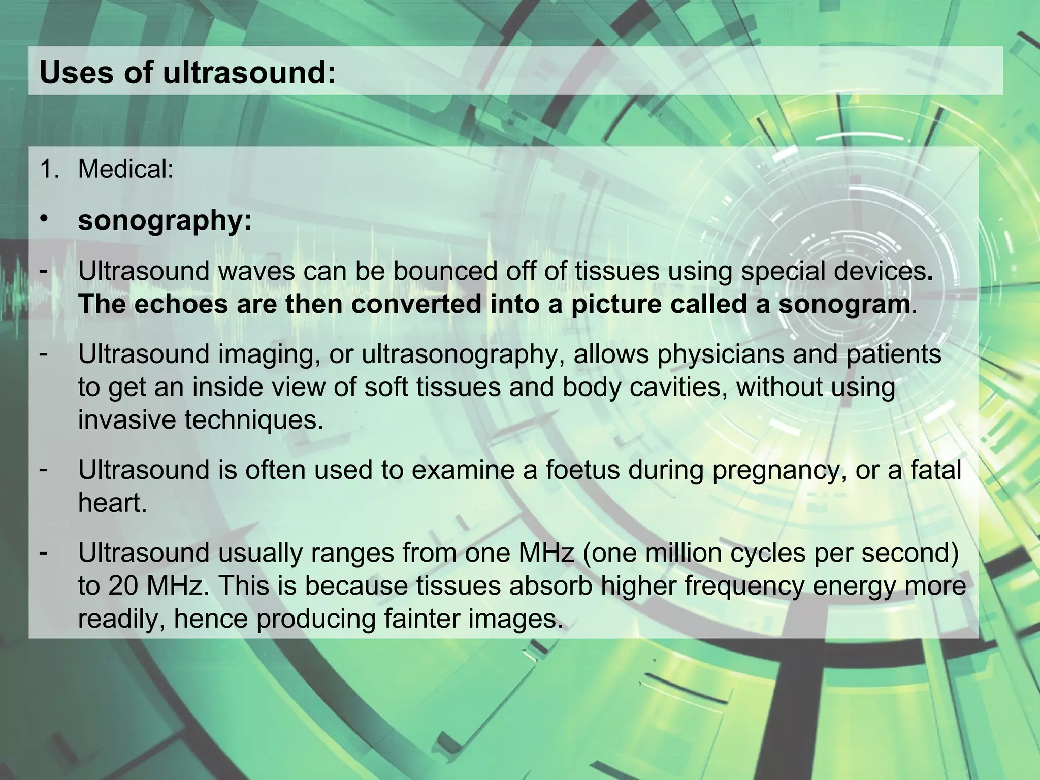 Infrasoundultrasound | PPT | Physics | Science