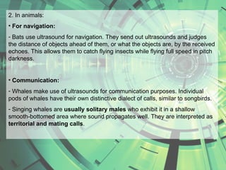 Infrasoundultrasound | PPT | Physics | Science