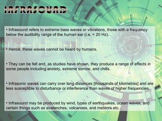 Infrasoundultrasound | PPT | Physics | Science