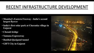 Infrastructural need for india | PPTX