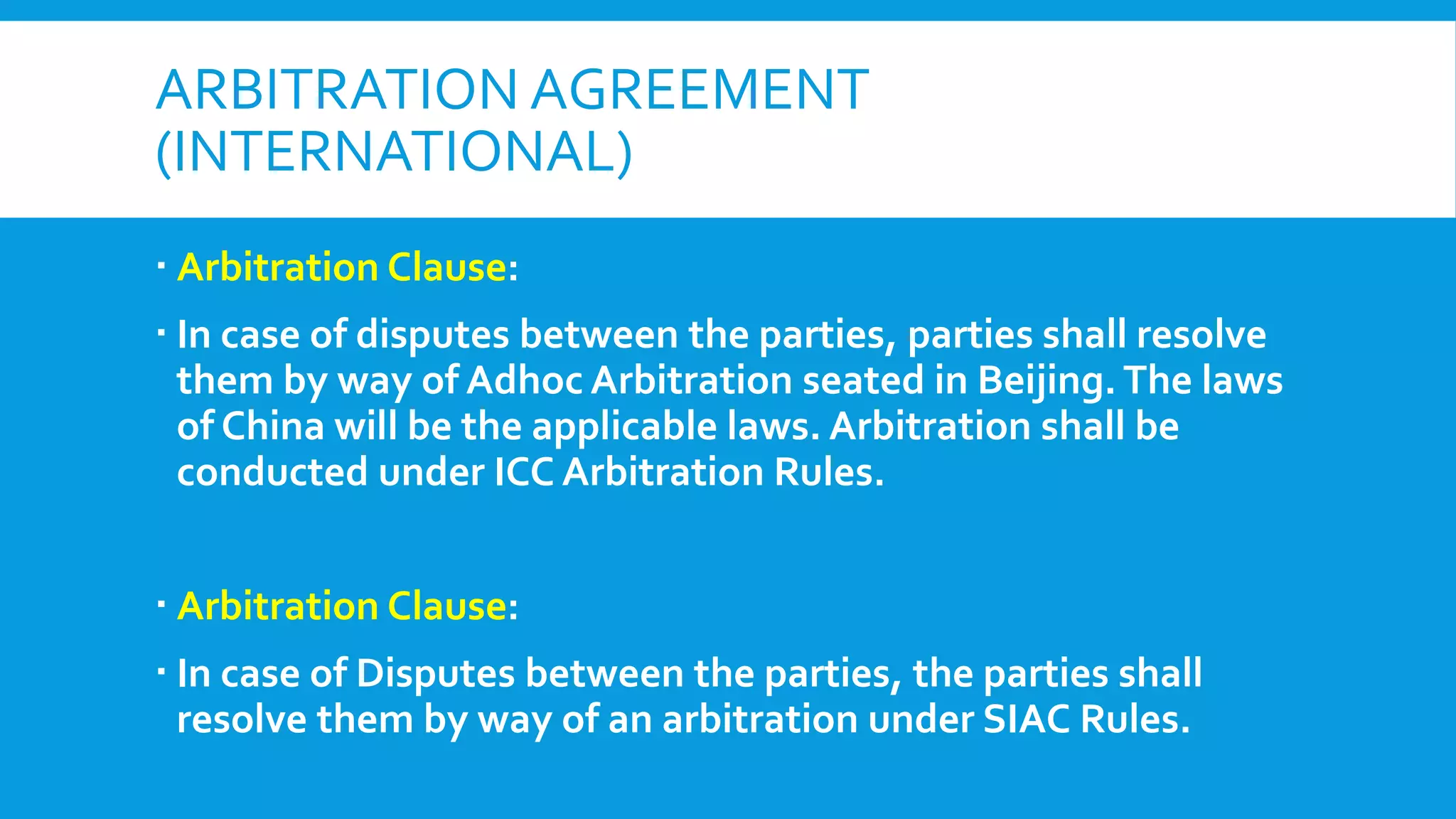 Arbitration Agreements | PPTX