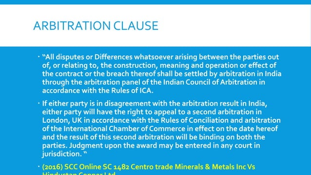 Arbitration Agreements | PPTX | Business | Business and Finance