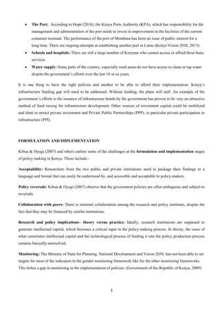 Infrastructure a critical public policy issue that faces the kenyan ...