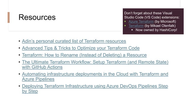 Infrastructure-as-Code (IaC) Using Terraform (Advanced Edition) | PPT
