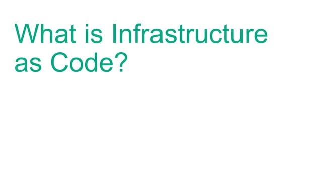 Infrastructure as Code | PPT