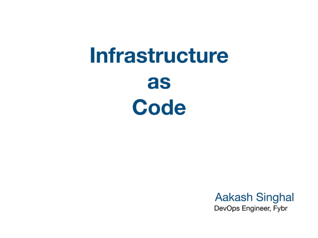 Infrastructure as code | PPT