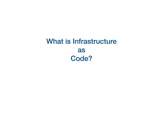 Infrastructure as code | PDF