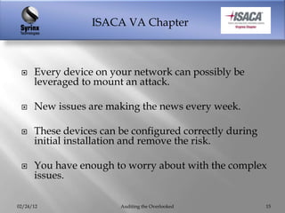 Infrastructure Auditing | PPTX