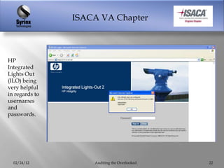 Infrastructure Auditing | PPTX