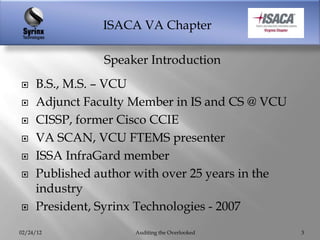 Infrastructure Auditing | PPTX