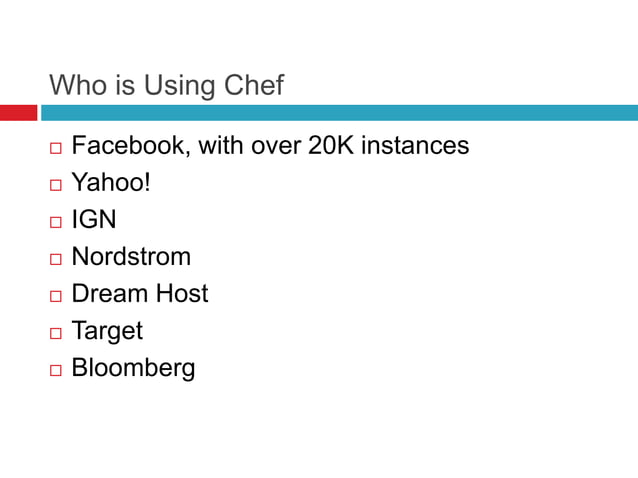 Infrastructure Automation with Chef & Ansible | PPT