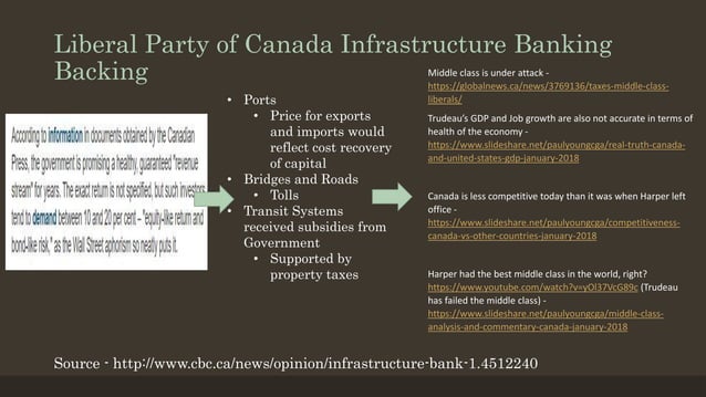 Infrastructure Bank and Infrastructure Spending - Canada | PPT