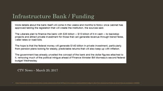 Infrastructure Bank and Infrastructure Spending - Canada | PPT