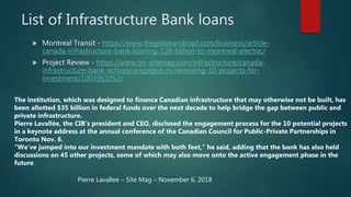 Infrastructure Spending / Canada | PPT