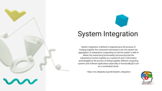 Software Infrastructure Design, Integration, & Migration Roadmap | PPT