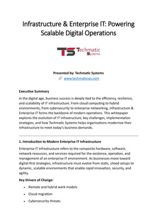 Infrastructure & Enterprise IT Powering Scalable Digital Operations - Techmatic Systems.pdf