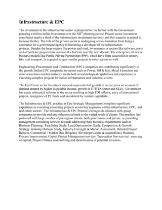 Infrastructure & epc | PDF