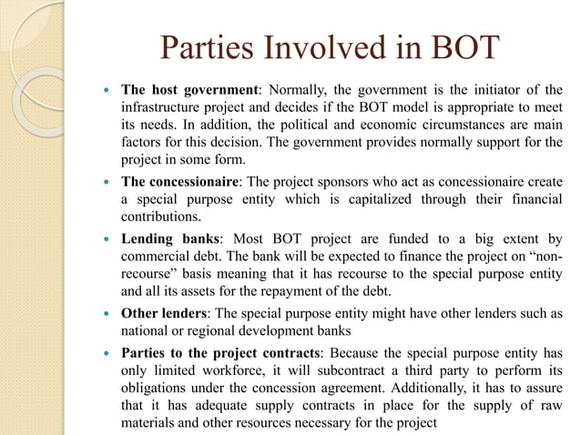 Build - Operate - Transfer | PPTX | Civil Engineering Industry | Industries