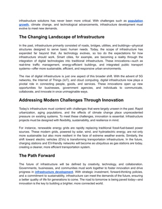 Infrastructure for Tomorrow_ The Critical Role of Innovation in Shaping ...