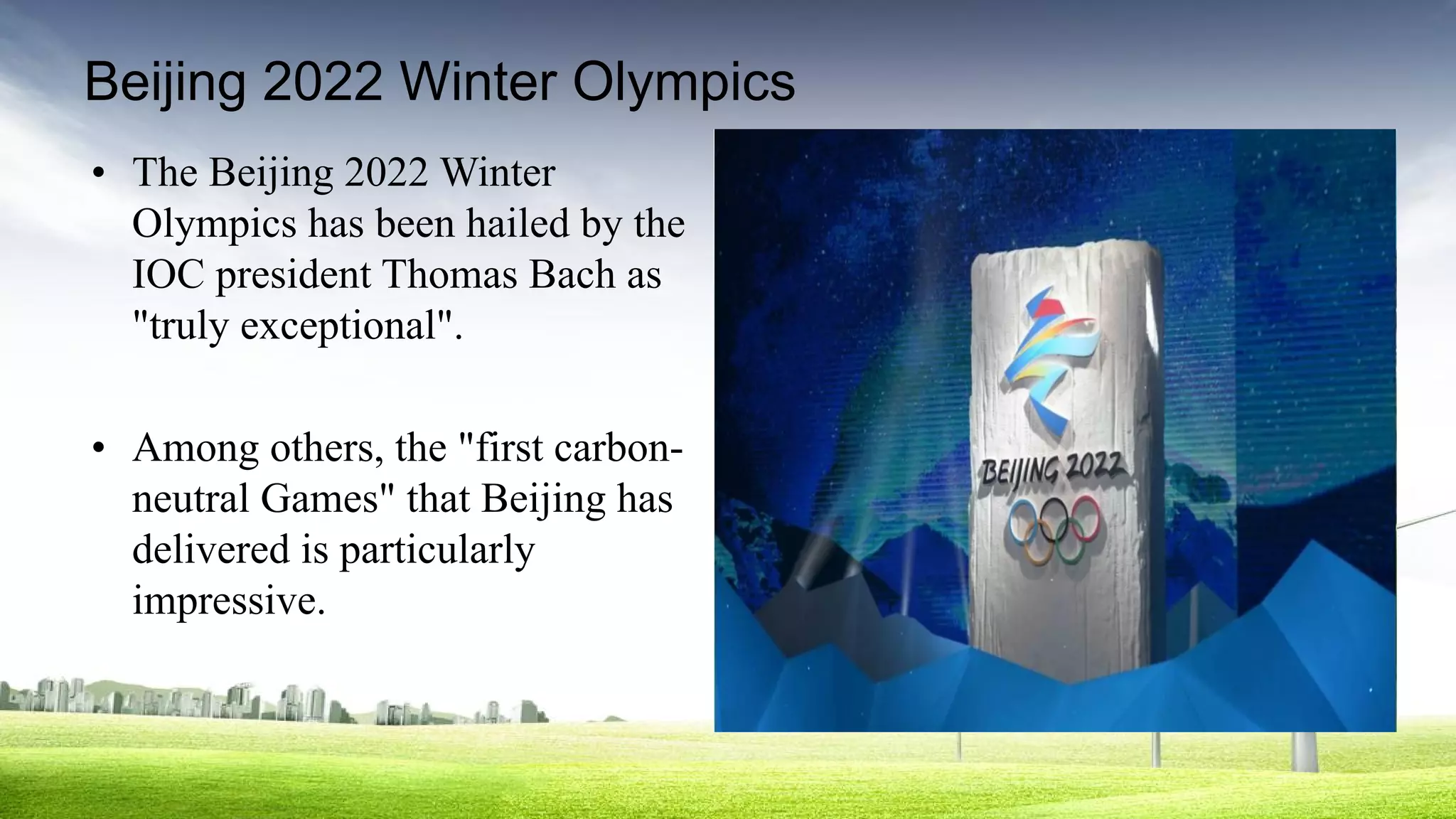 Infrastructure governance framework applied to beijing 2022 winter ...