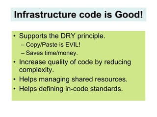 Infrastructure code in Agile software development | PPT