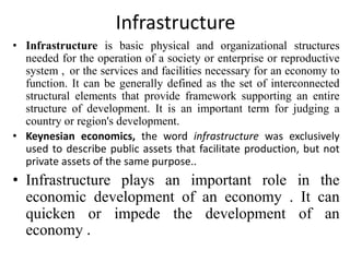 Infrastructure in india ,Indian Infrastructure | PPTX