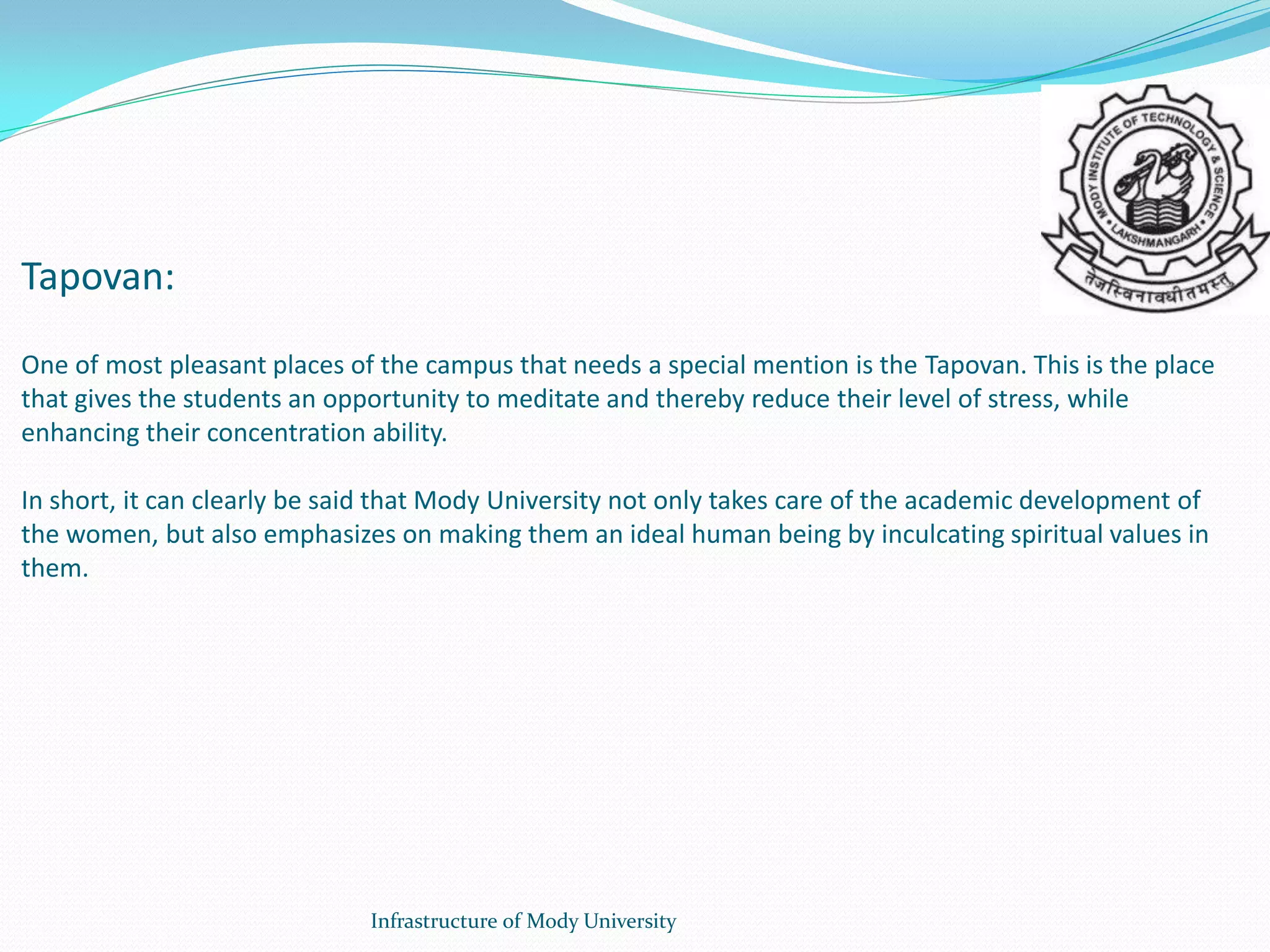 Mody university - Best University in India | PDF