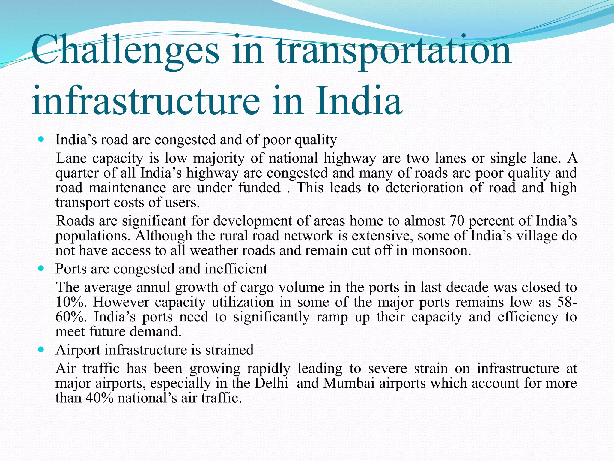 Infrastructure of transportation | PPTX