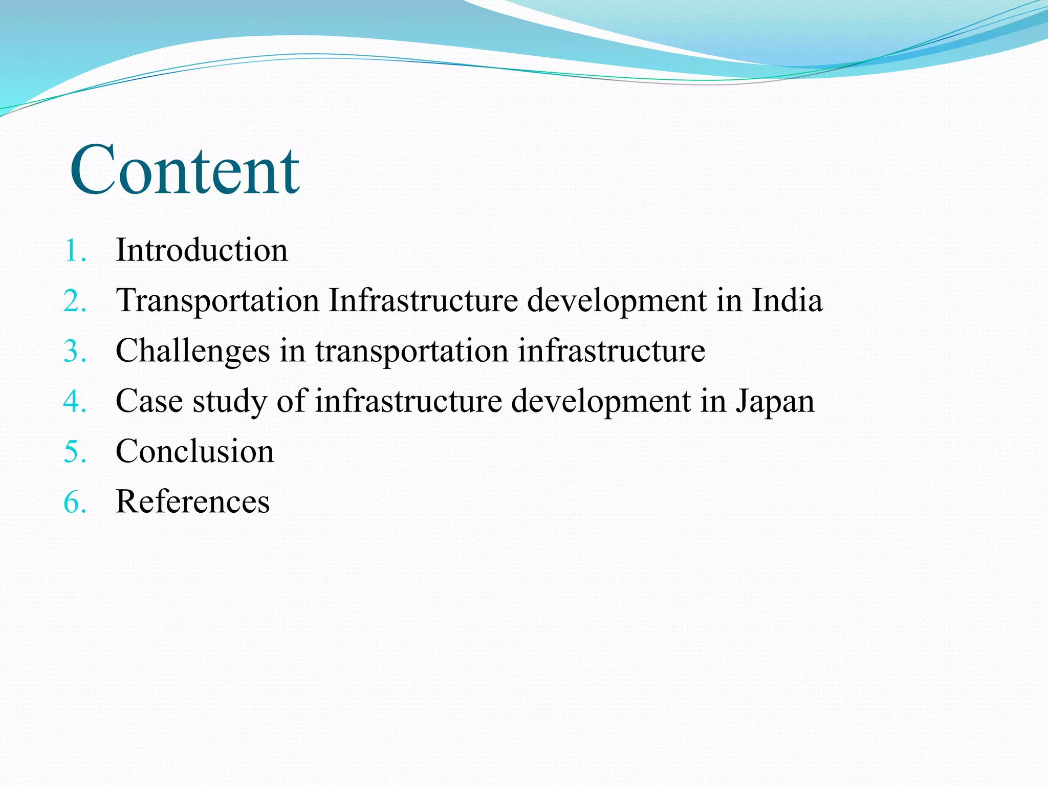 Infrastructure of transportation | PPTX