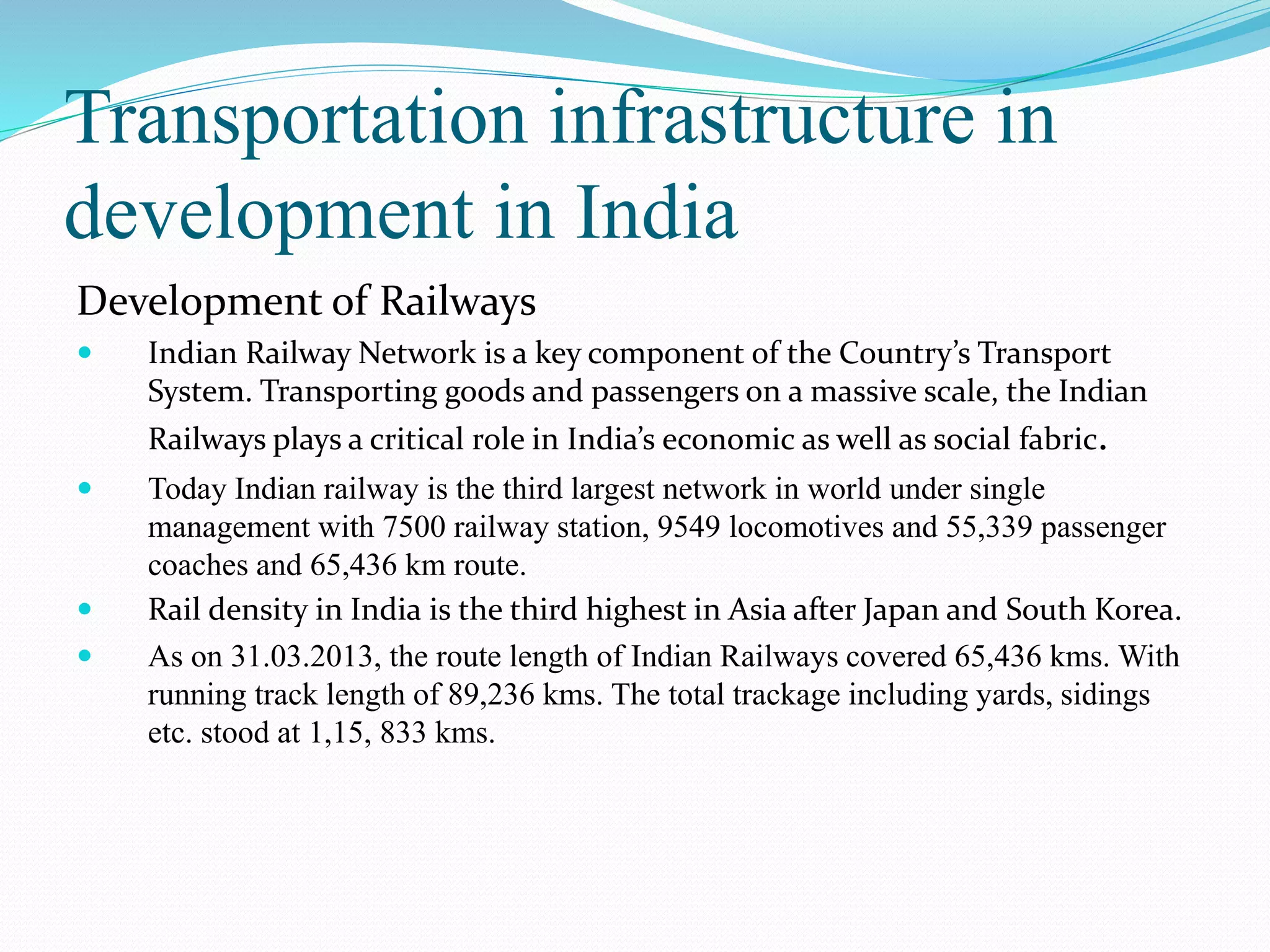 Infrastructure of transportation | PPTX