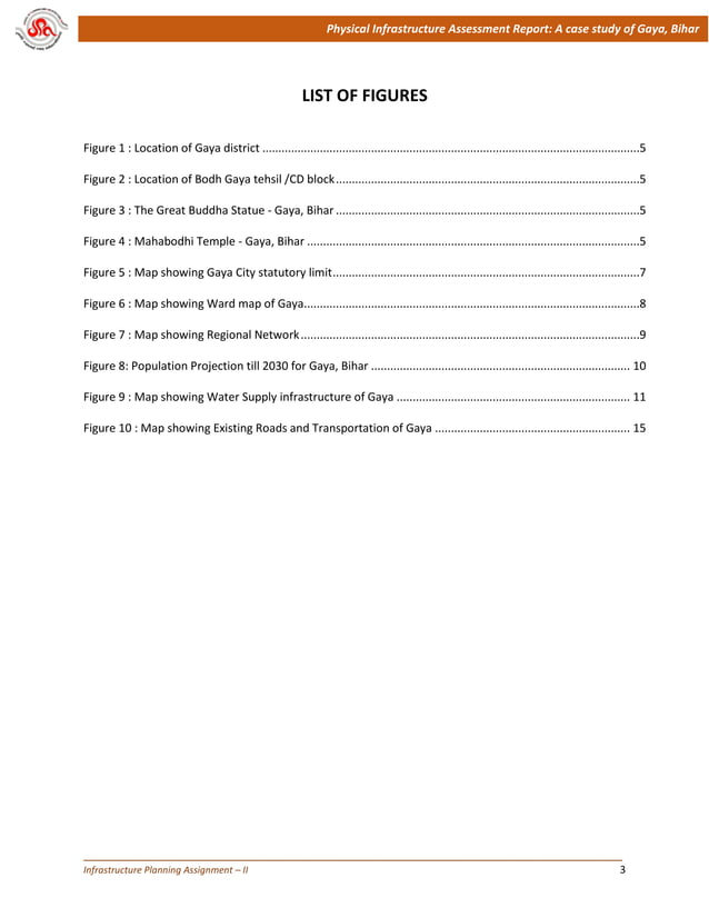 Physical Infrastructure Assessment Report: A case study of Gaya, Bihar ...