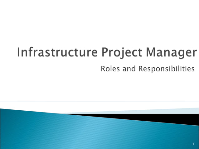 Infrastructure Project Manager | PPT
