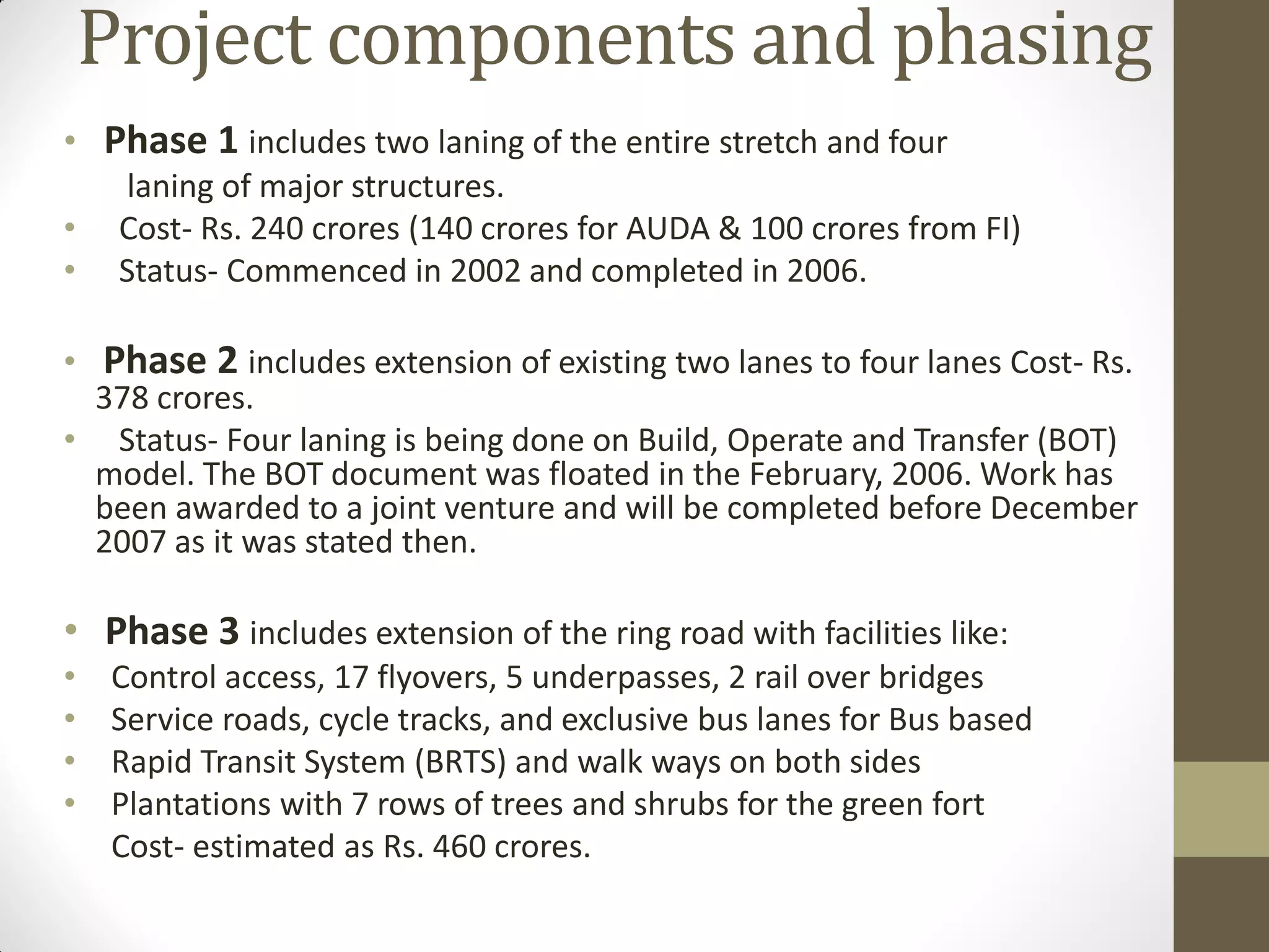 Infrastructure project ring road, Ahmadabad | PDF
