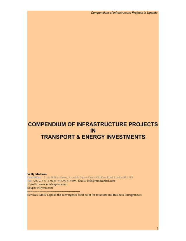Infrastructure projects 2013 | PDF