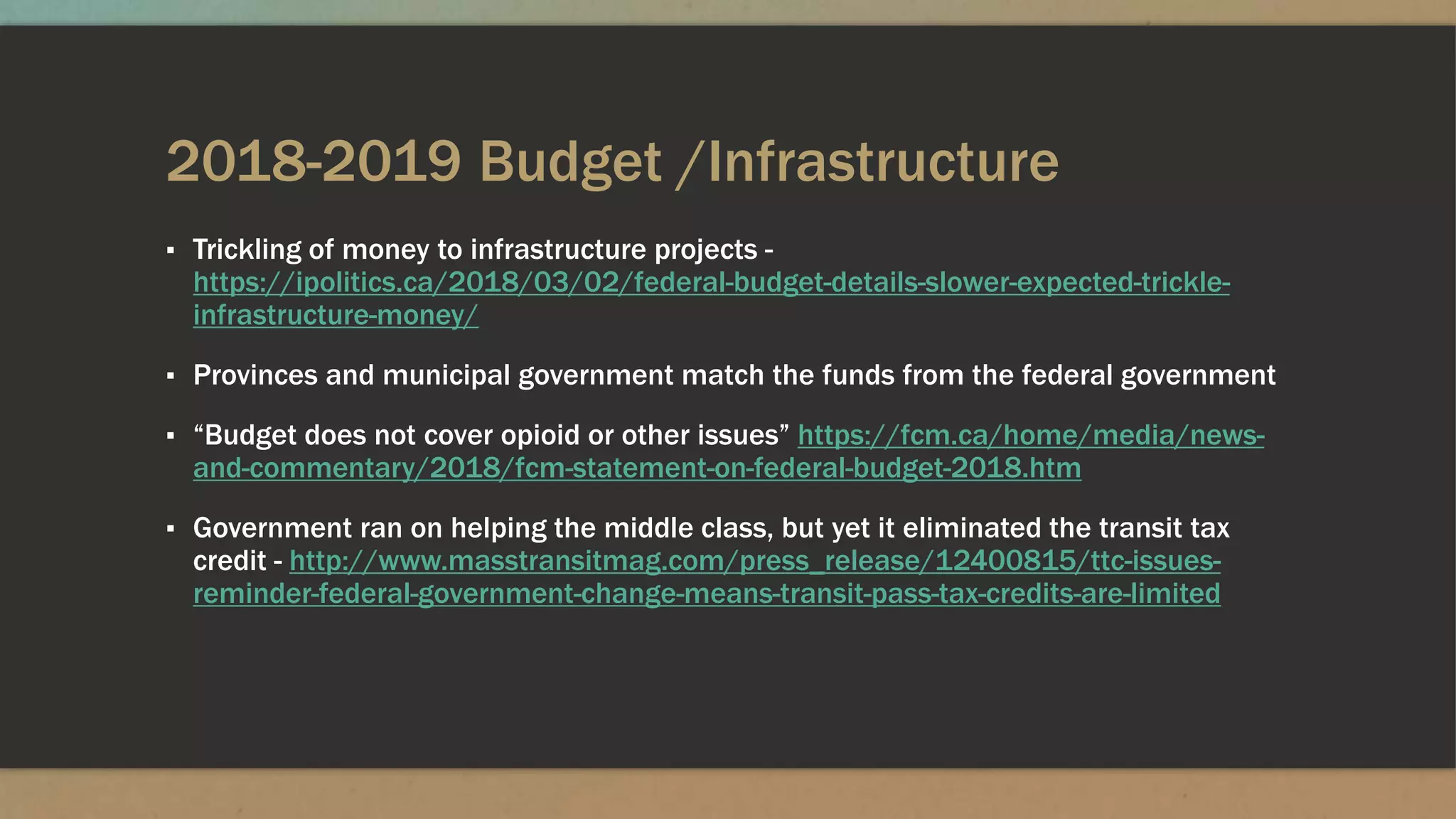 Infrastructure – Canada - Analysis and Commentary | PPTX